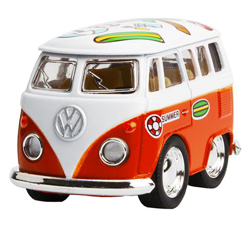 VW Buss metall med print, Mini biler assorterte – Hobbyfabrikken