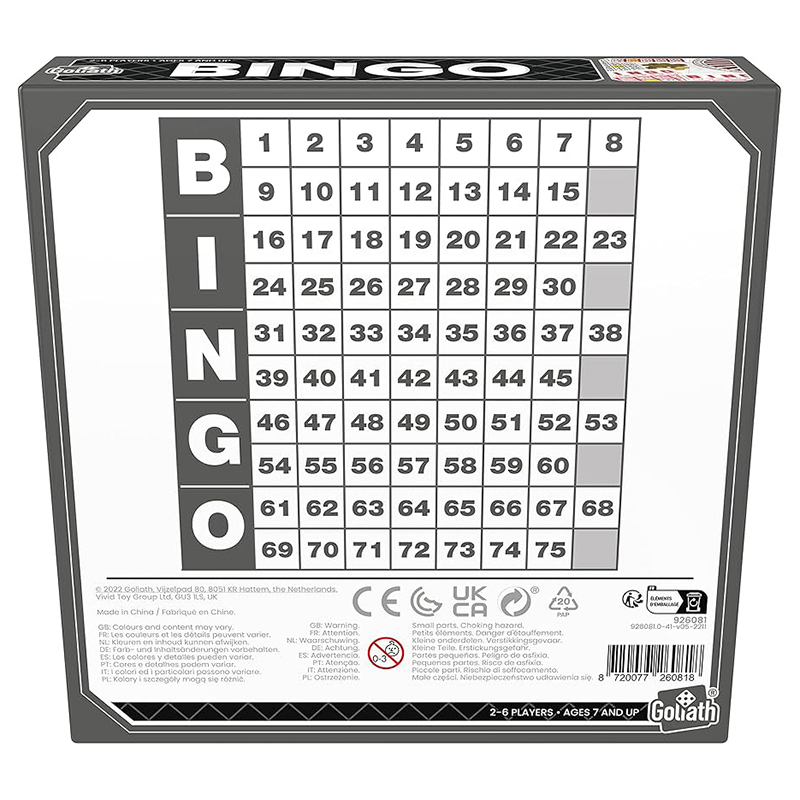 Bingo brettspill 1-75 fra Goliath games. – Hobbyfabrikken