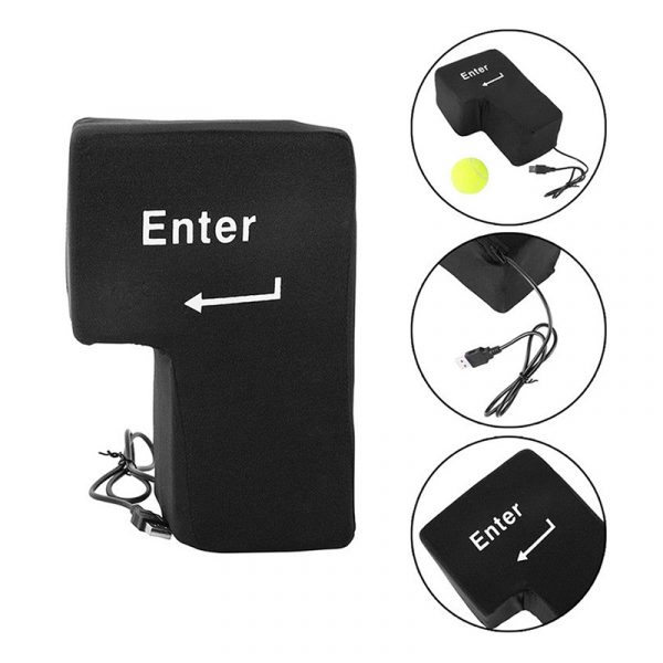 Gigantisk enter knapp. USB, frustrasjonspute – Hobbyfabrikken